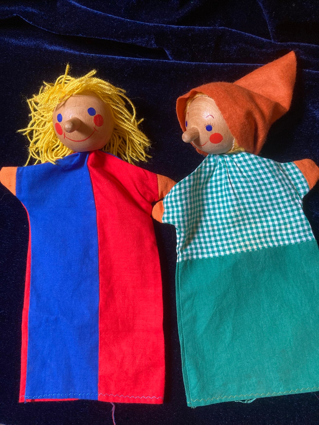 Wooden Heads Hand Puppets Vintage From DDR 1960-1980 - Etsy