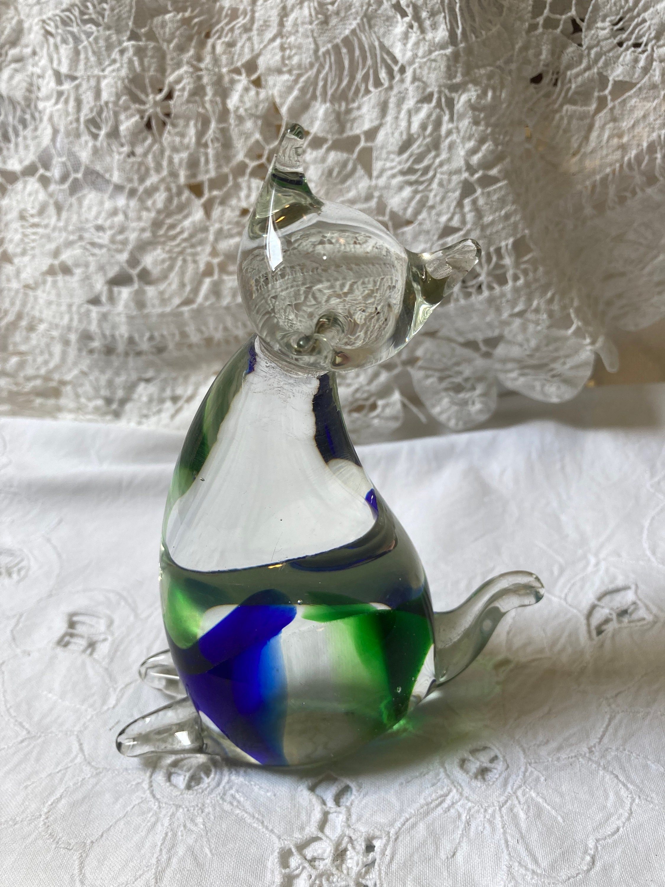 Murano Glass Cat Figurine From the 1950s-1960s - Etsy
