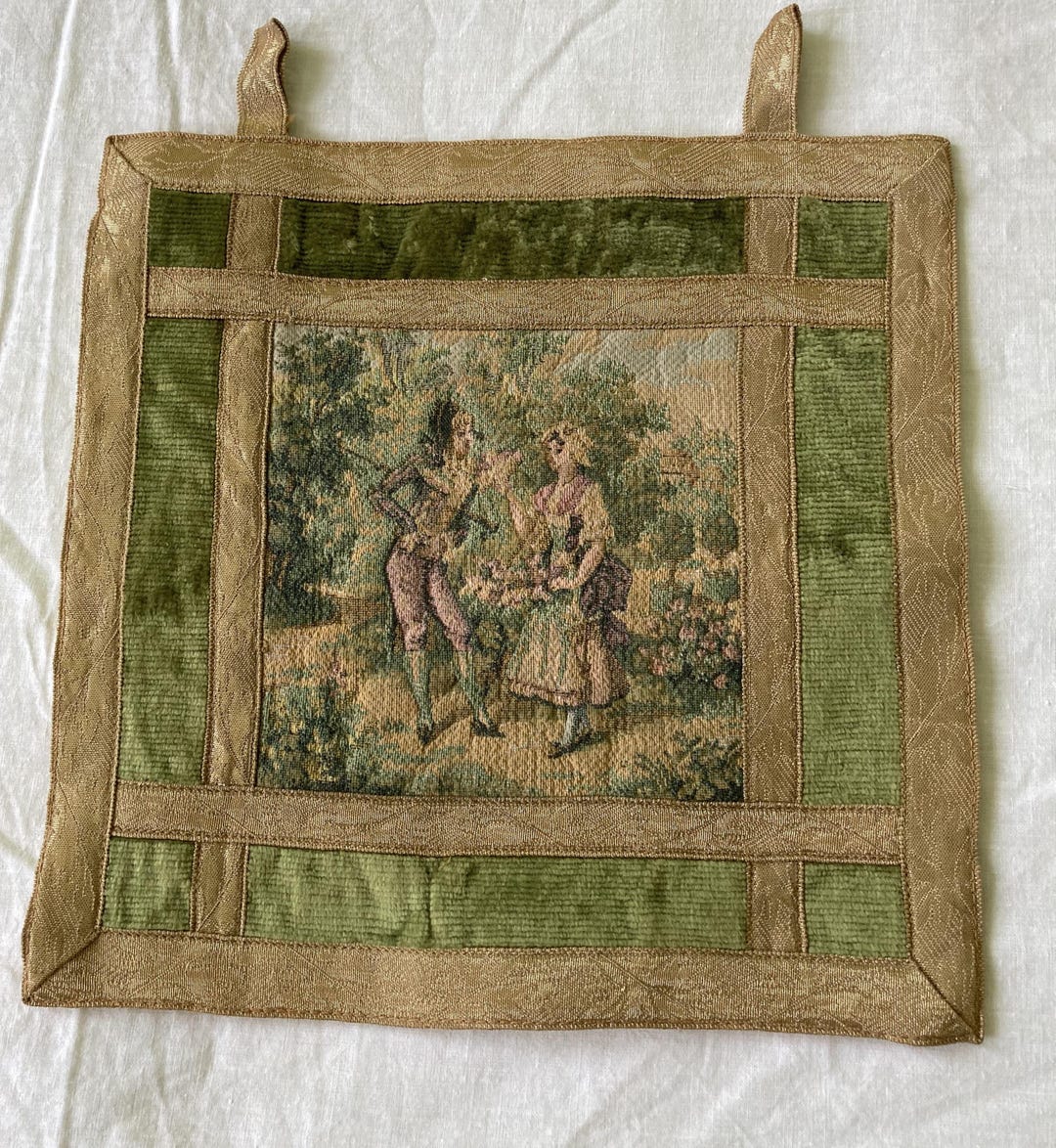 Old Little Gobelin Velvet Tapestry - Etsy