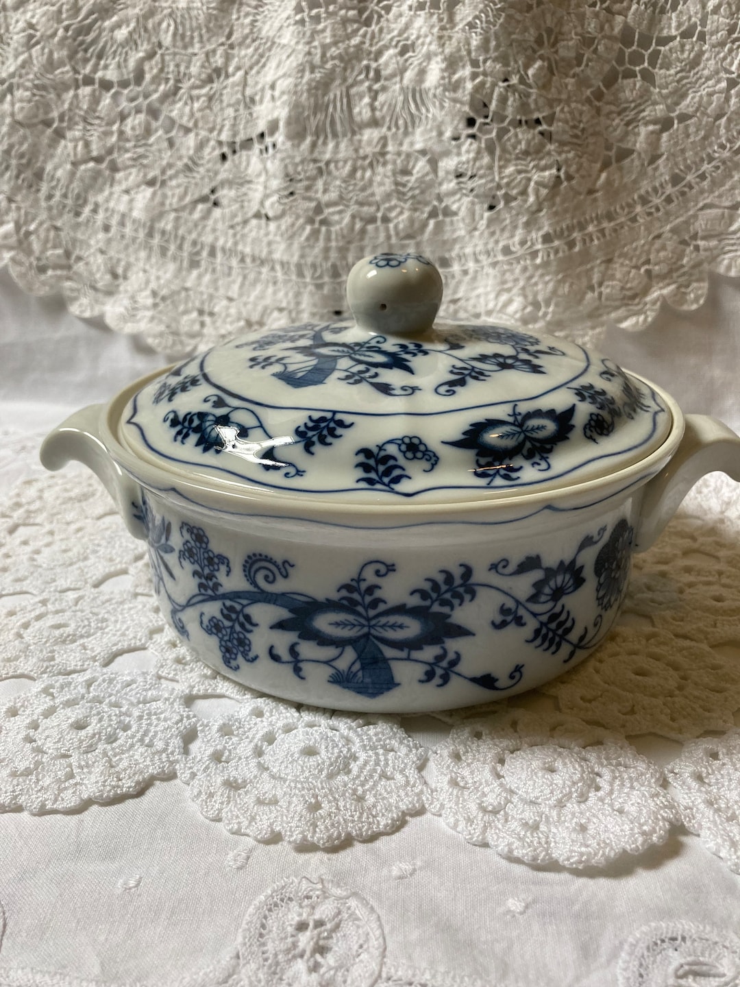 Blue Danube Onion Pattern Casserole/covered Dish (japan). Vintage 1950 ...