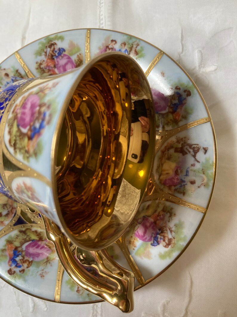Fragonard Style Cup & Saucer From Imperial China Bavaria - Etsy