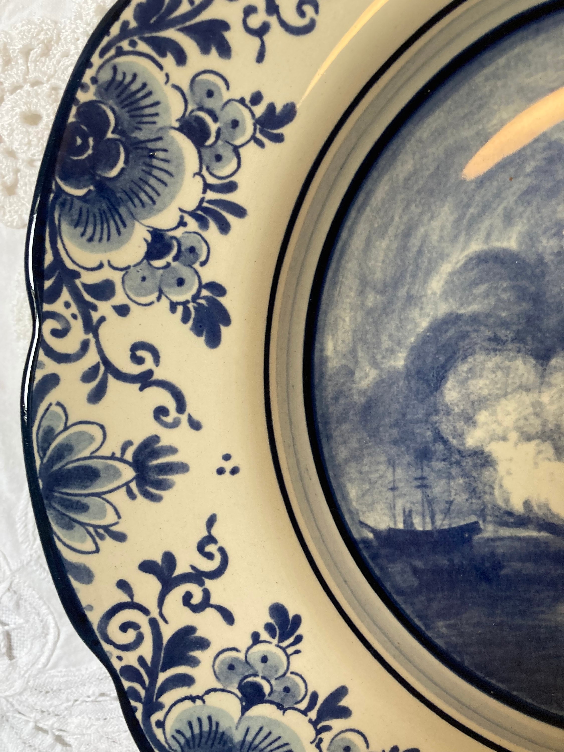 Maritime Rare Delft Blue Wall Sign the Cannon Shot to Van De Velde - Etsy