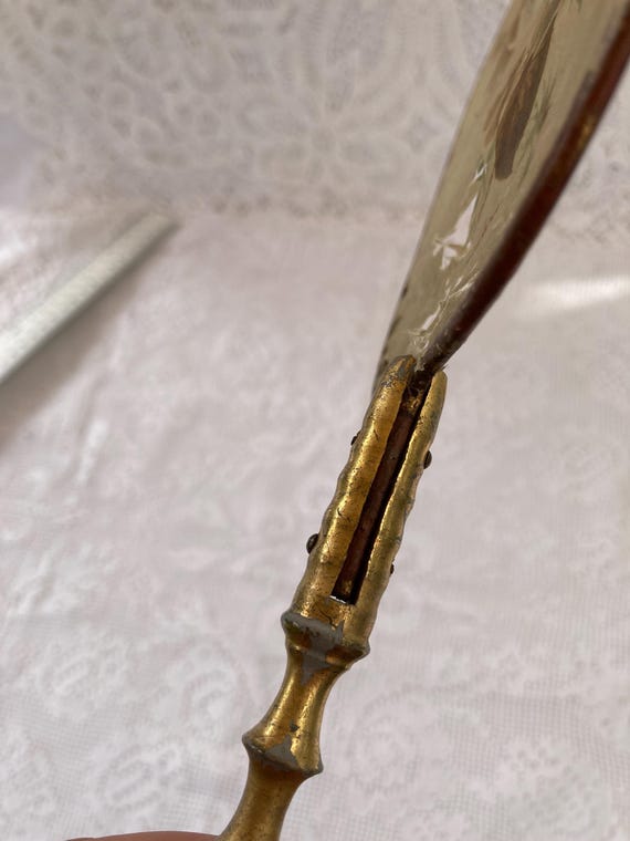 Antique Silk Face Screen Hand Fan for Restoration - Gem