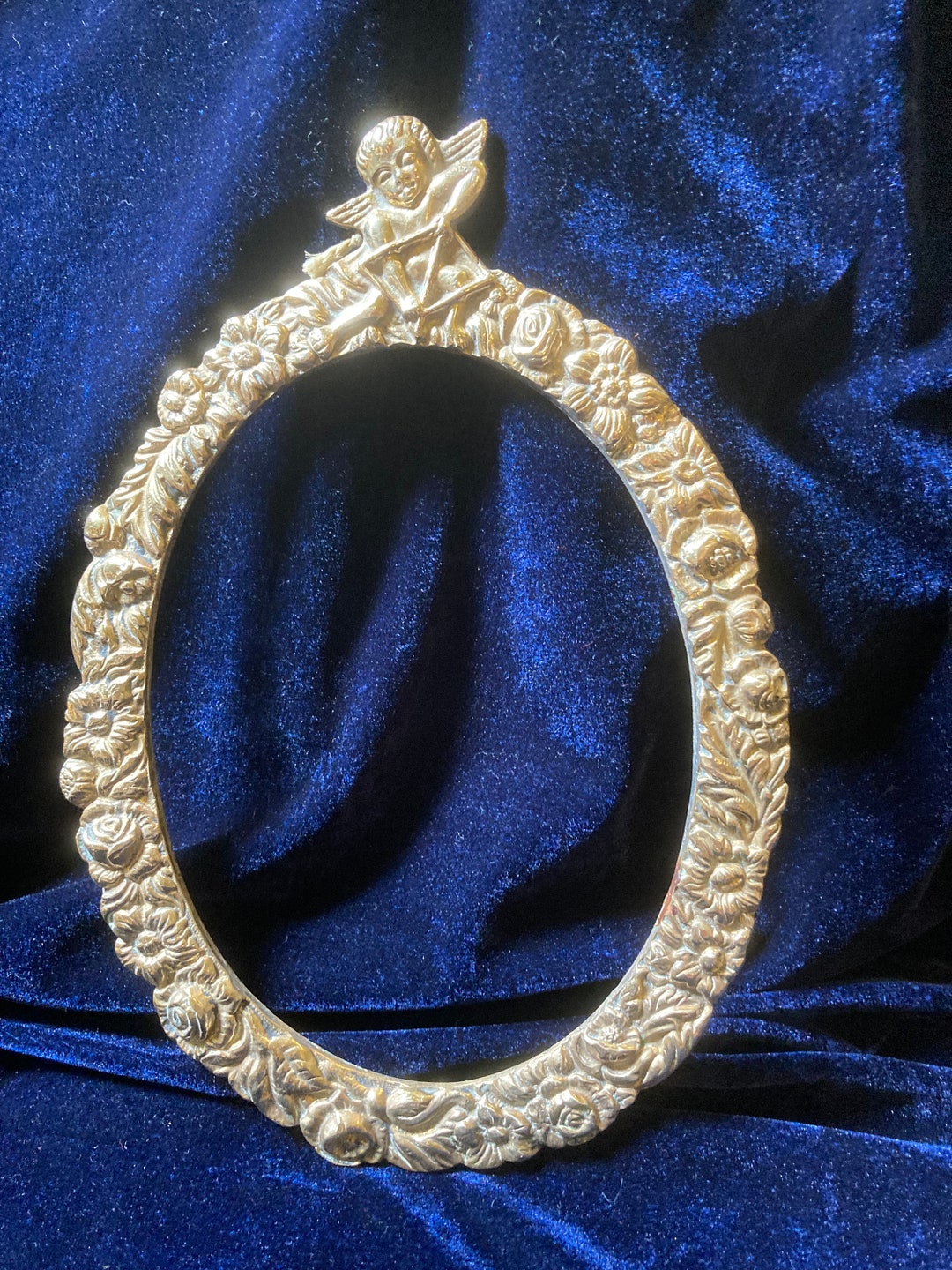 Antique Brass Mirror Frame Cupid Shooting Bow & Arrow - Etsy