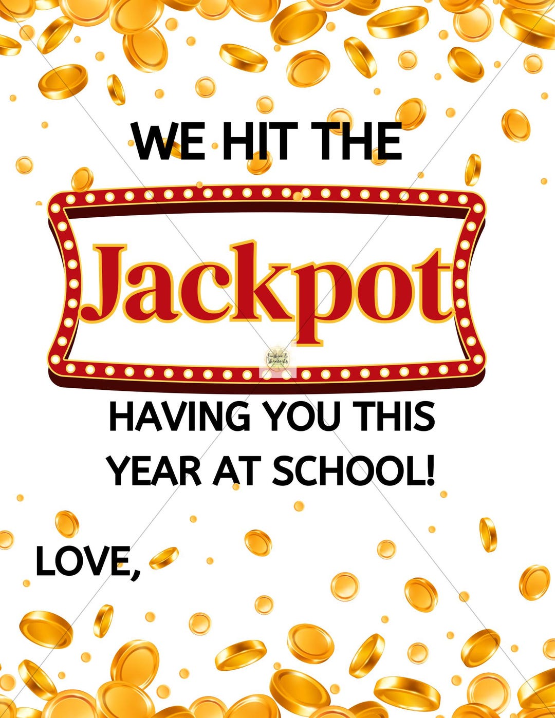 We Hit the Jackpot Gift Tag *PRINTABLE* - Etsy