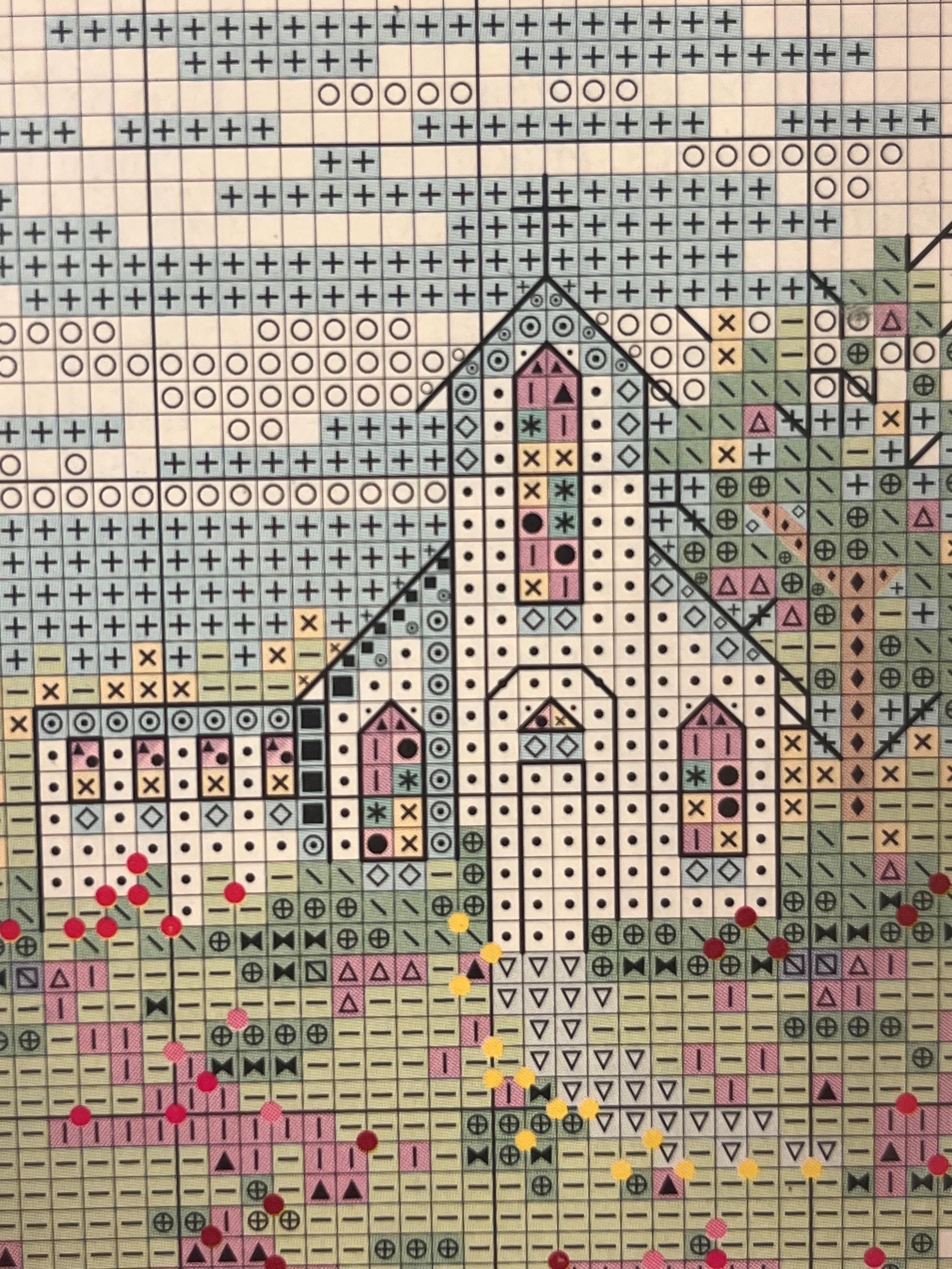 Easter Sunday Church Cross Stitch Pattern - Etsy