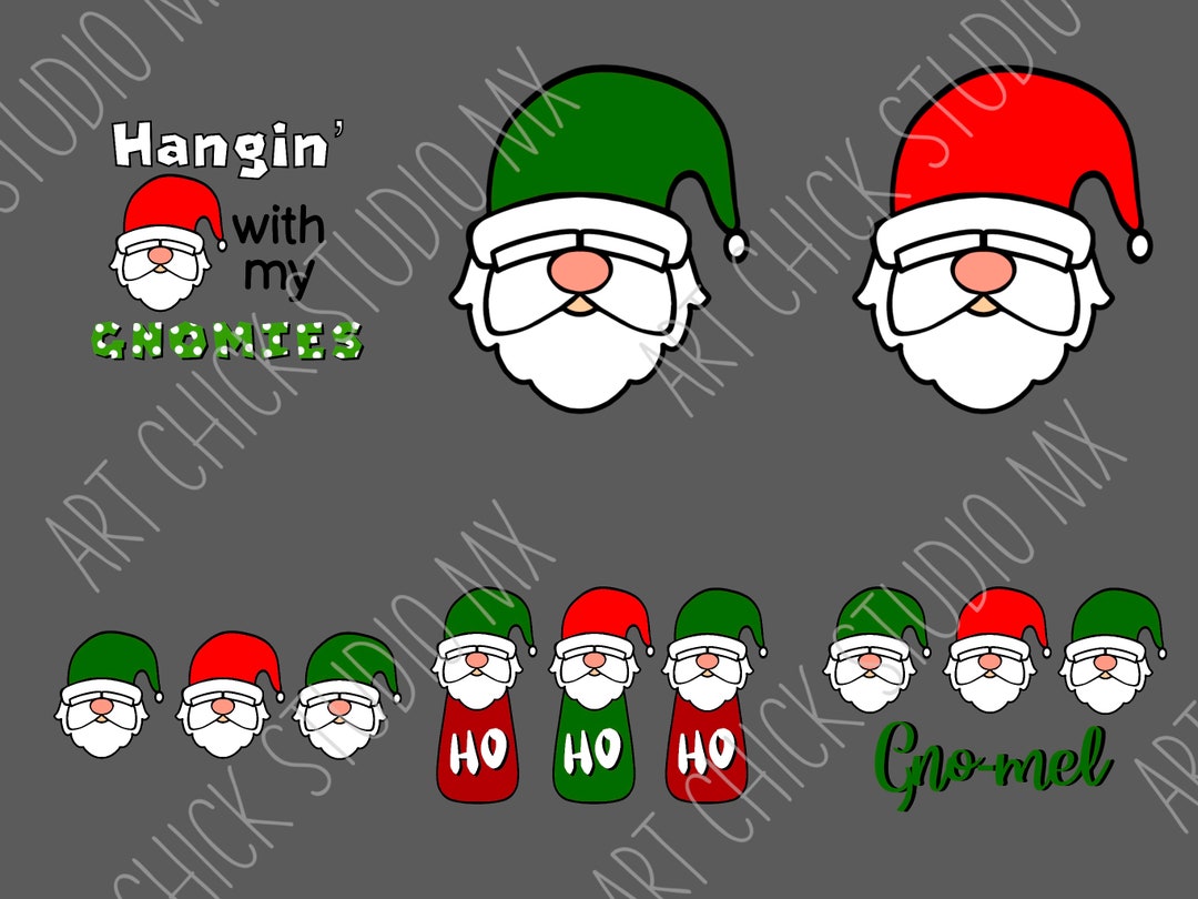 Gnome Holiday Bundle-6 Clipart PNG Image Digital Download, Gnom-el ...