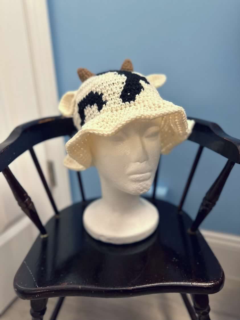Crochet Cow Bucket Hat - Etsy