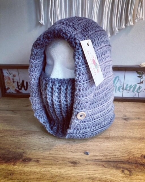Crochet Hooded Neck Cowl - Etsy