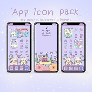 130 Cute App Icon Pack,cute Icon,cute Widgets,kawaii App Icon,pastel ...