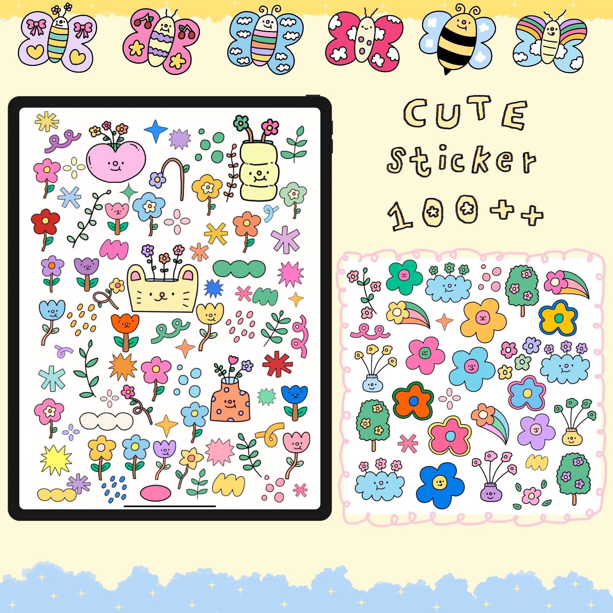 Cute Digital Sticker Planner Goodnotes,kawaii Digital Sticker ...