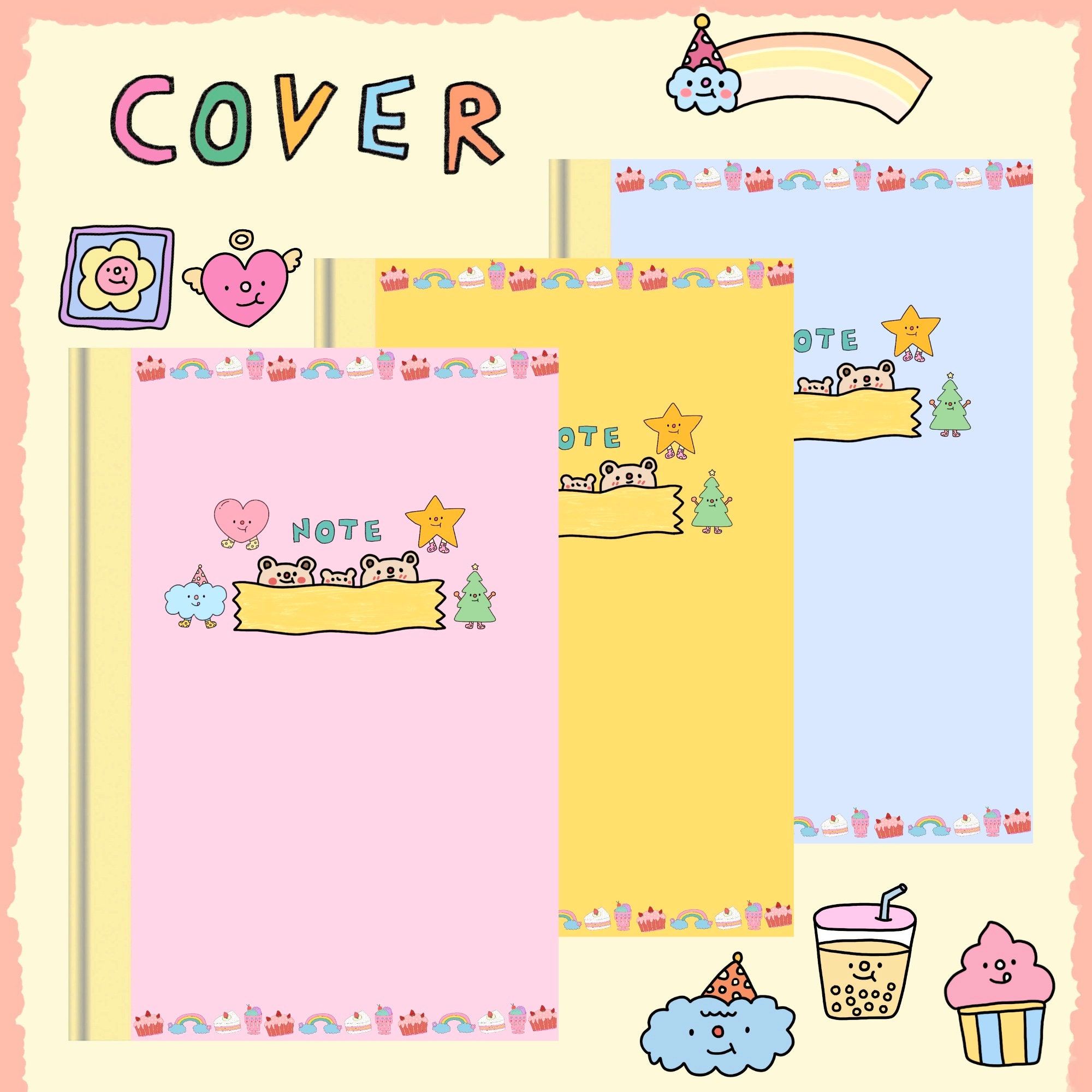 Cute Digital Notebook Goodnotes/2024digital Planner,paper,cover/kawaii ...