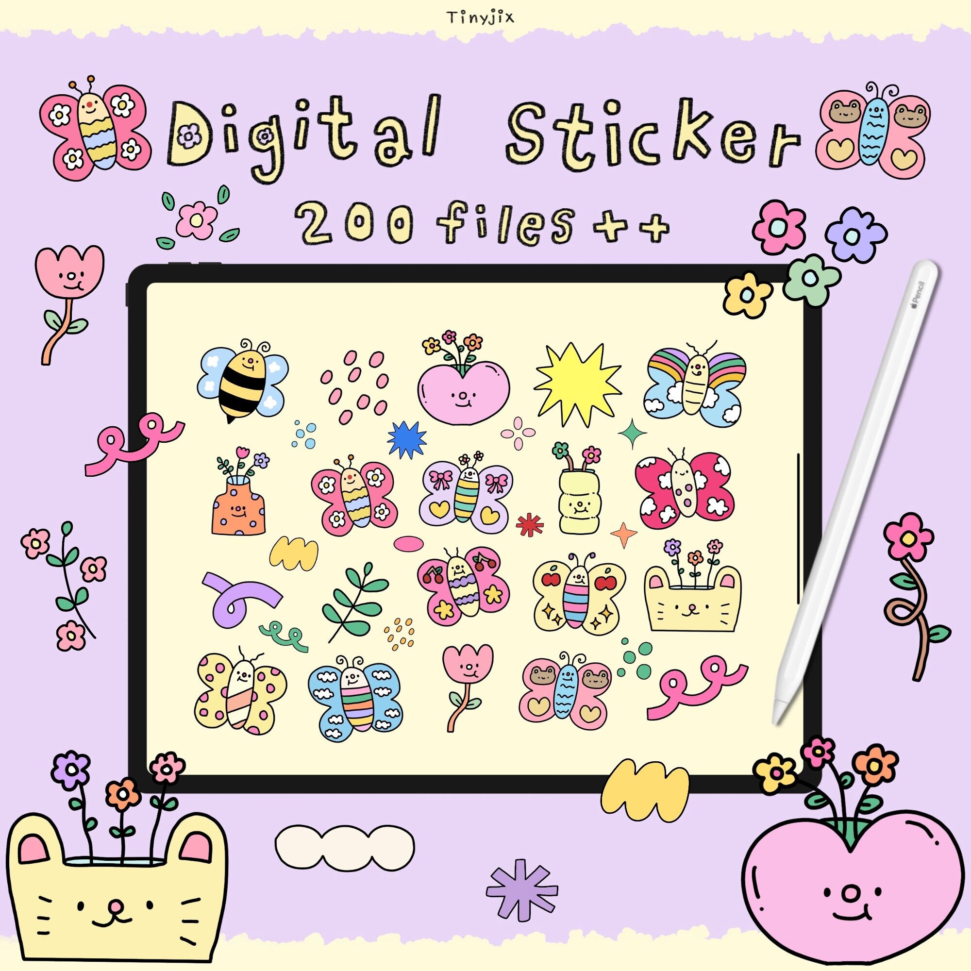 Cute Digital Sticker Planner Goodnotes,kawaii Digital Sticker ...