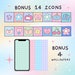 130 App Icon Pack,cute Icon,cute Widgets,kawaii App Icon,pastel Icon ...