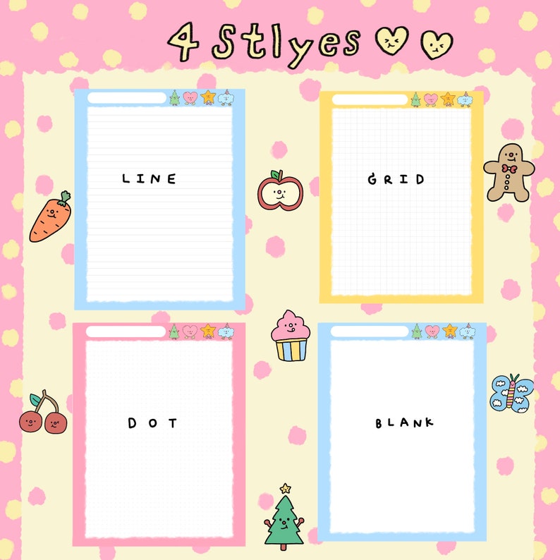 Cute Digital Notebook Goodnotes/2024digital Planner,paper,cover/kawaii ...