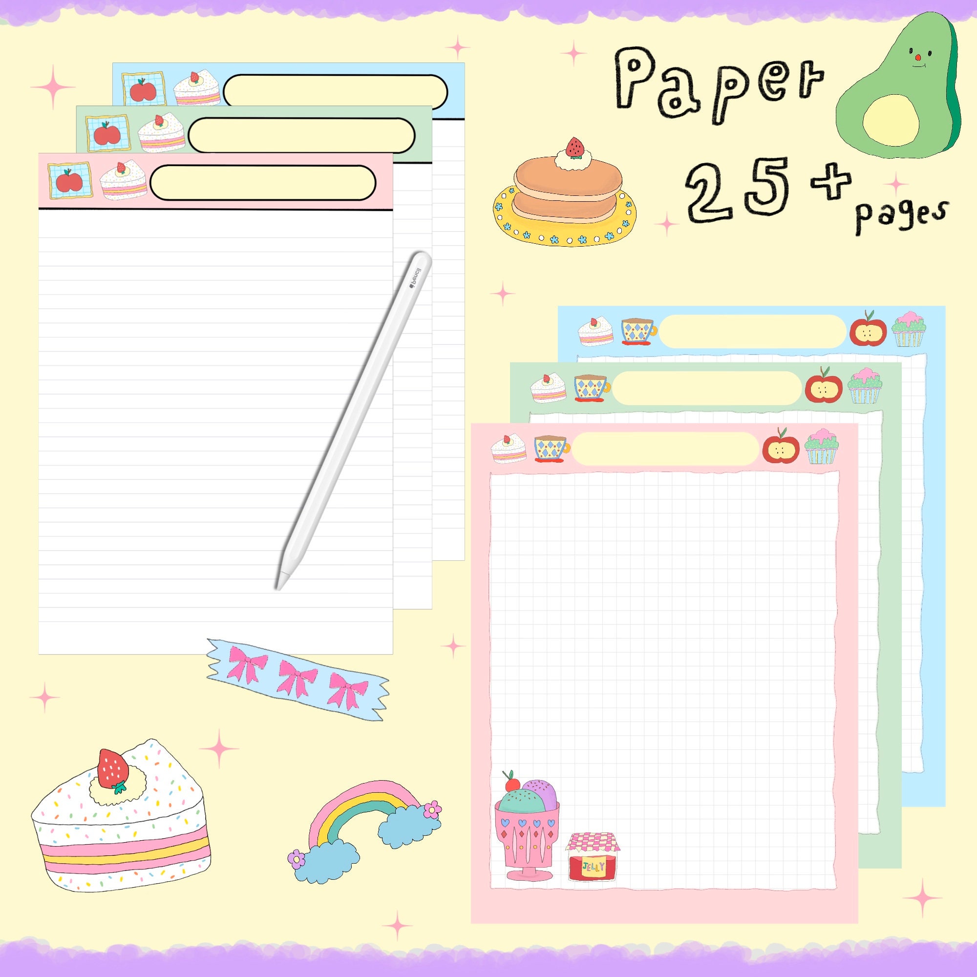 Cute Digital Notebook Goodnotes/2023digital Planner,paper,cover/kawaii ...