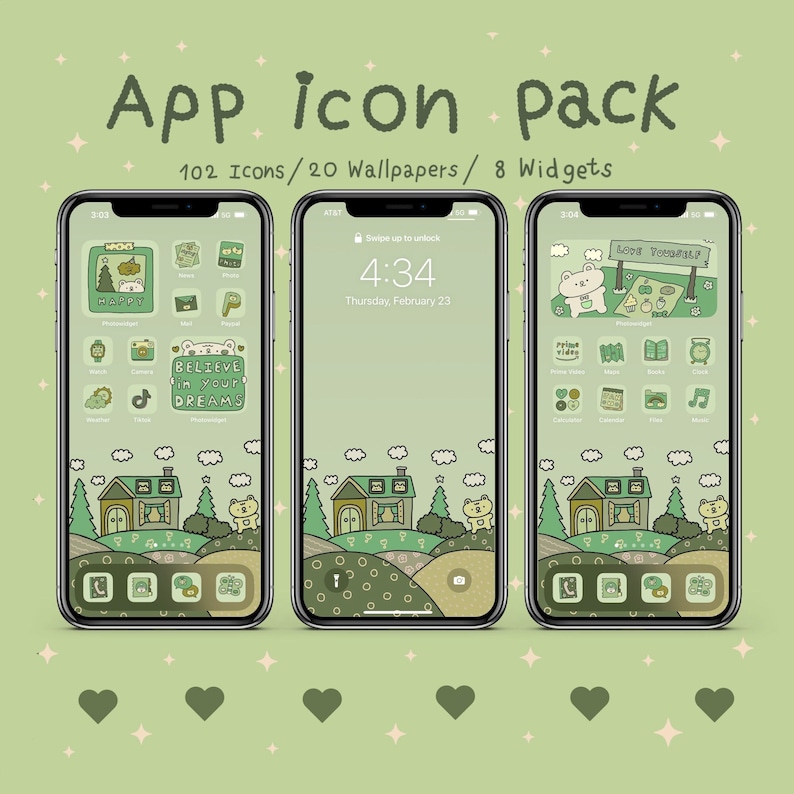 130 App Icon Pack,cute Icon,cute Widgets,kawaii App Icon,pastel Icon ...