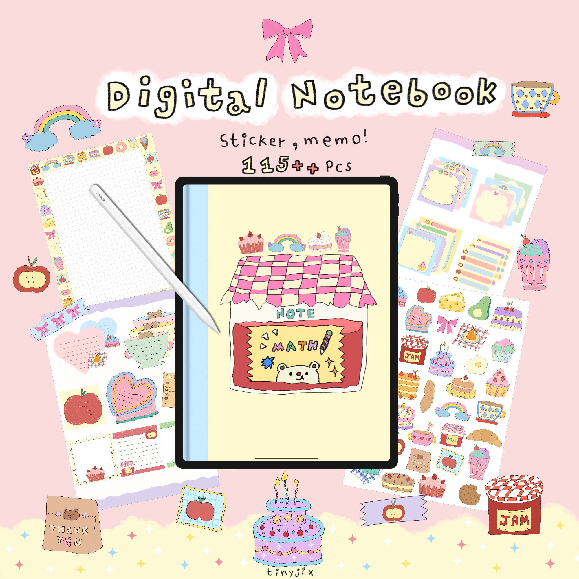 Cute Digital Notebook Goodnotes/2023digital Planner,paper,cover/kawaii ...