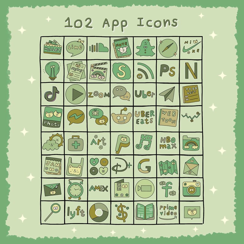 130 App Icon Pack,cute Icon,cute Widgets,kawaii App Icon,pastel Icon ...