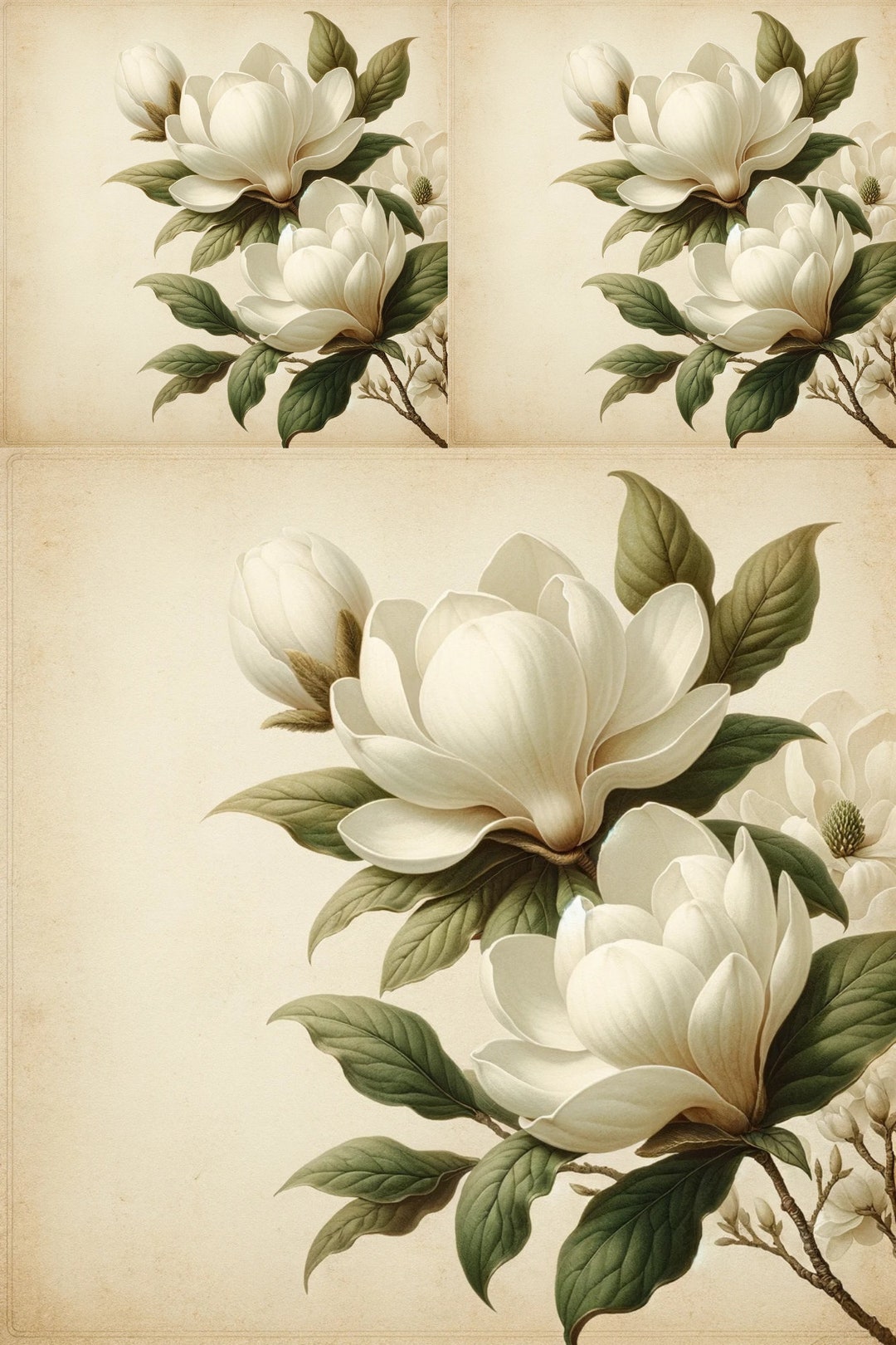 White Magnolia Rice Paper A4: Decoupage, Scrapbooking, Card Making - Etsy
