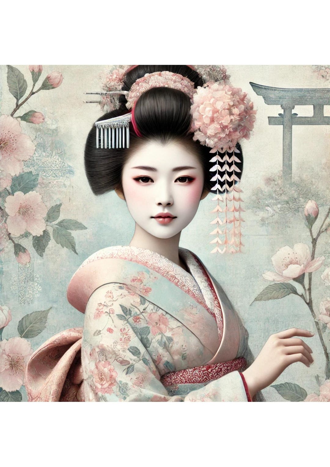 Rice Paper for Decoupage, Japanese Geisha, Decoupage Paper for ...