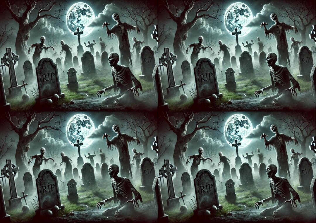 Mulberry Tissue Paper With Zombie Design, Perfect for Halloween Crafts ...