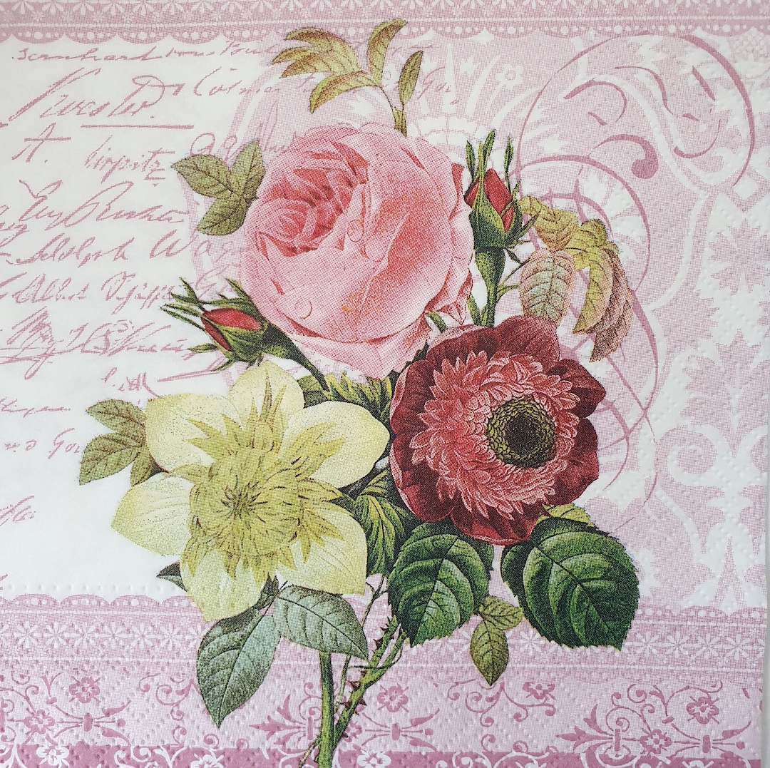 Bunch of Flowers Decorative Paper Napkin for Decoupage Scrapbooking ...