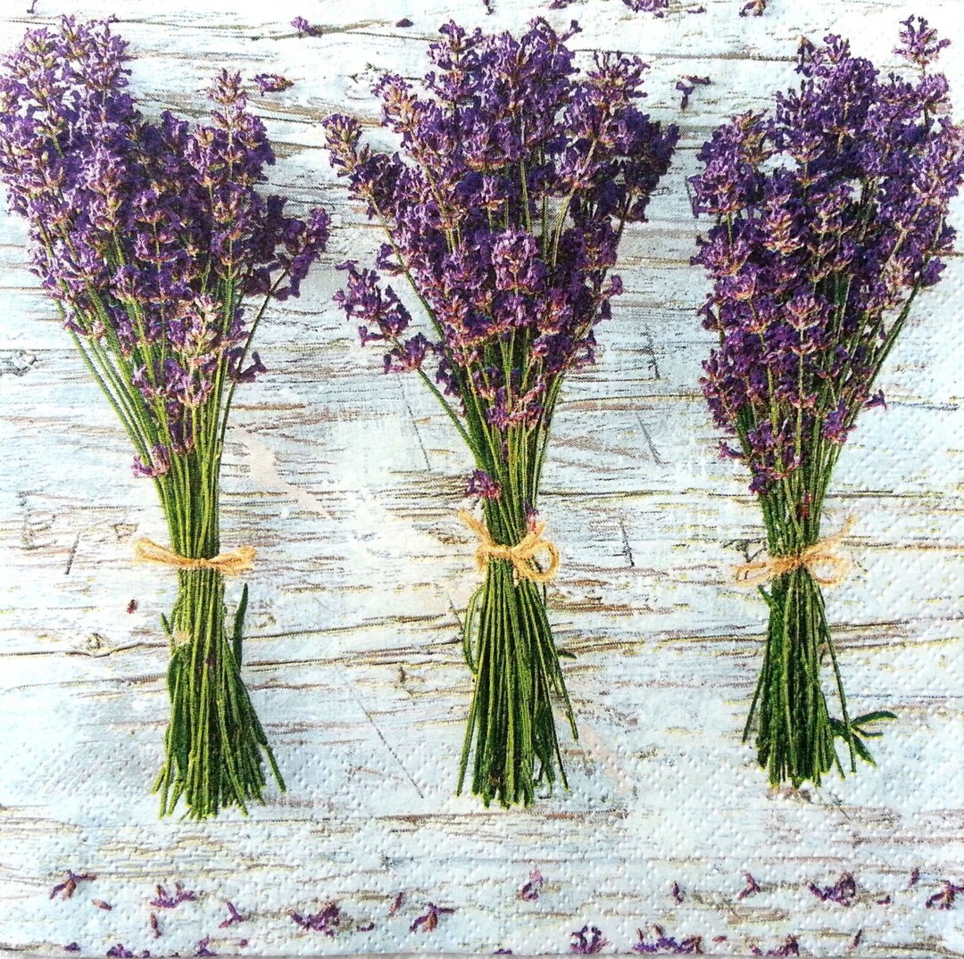 Lavender Bunches Lunch Paper Napkins for Decoupage Craft Mix Media ...