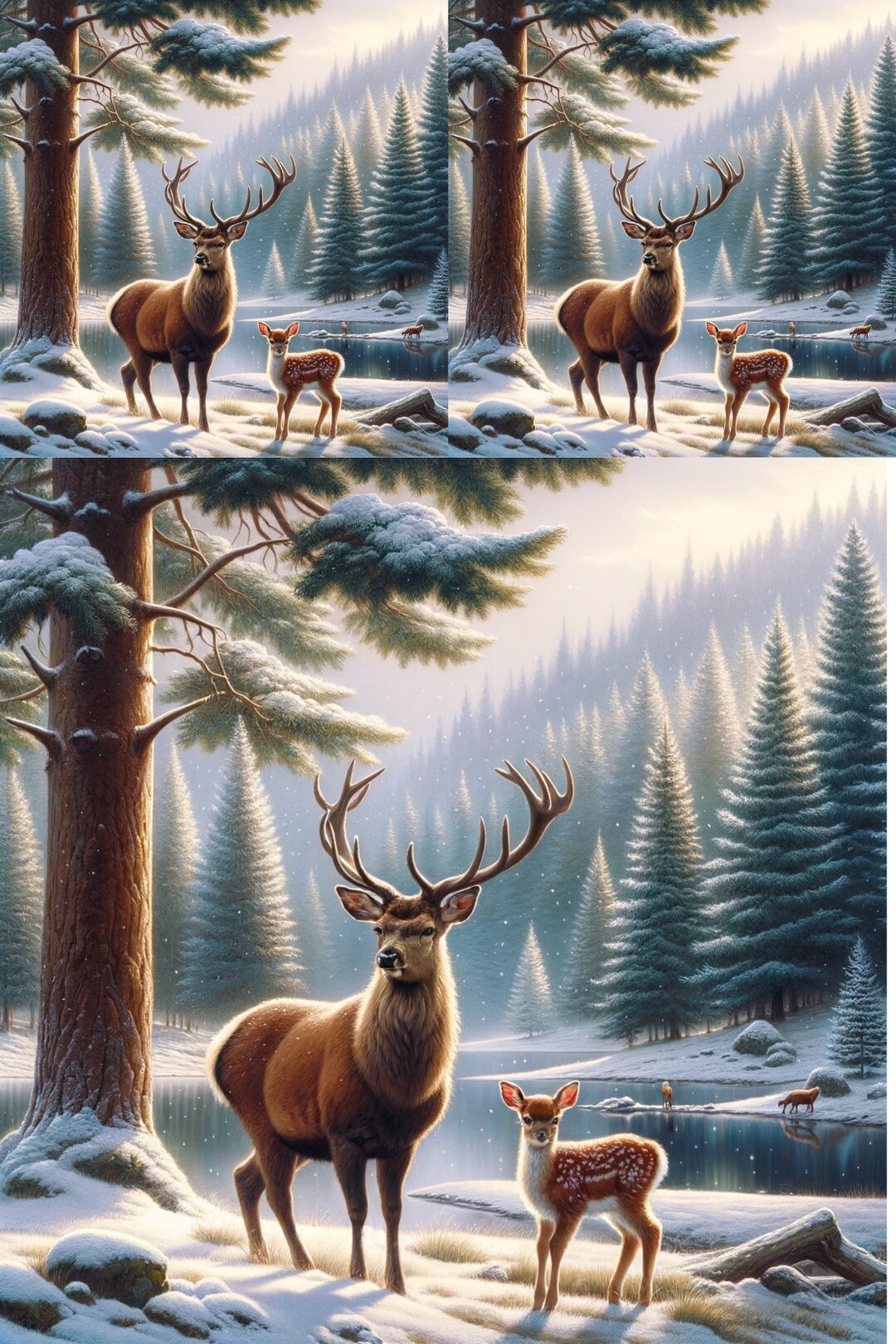 Stag & Deer Rice Paper for Decoupage, Scrapbooking - A4 Sheet - Etsy