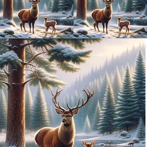 Stag & Deer Rice Paper for Decoupage, Scrapbooking - A4 Sheet - Etsy