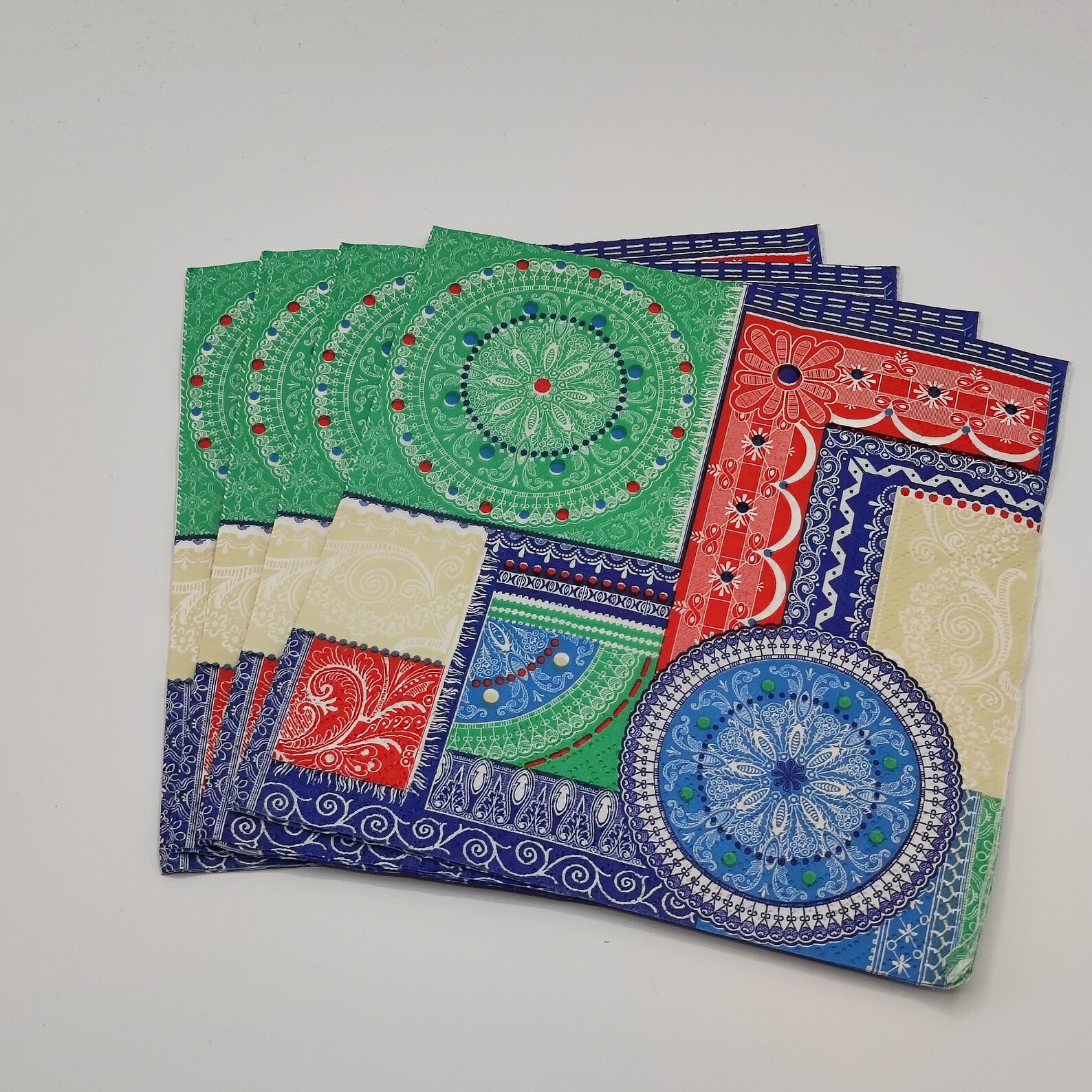 5 Decoupage Paper Napkins for Craft Scrapbooking Art Party, Fine Damask ...