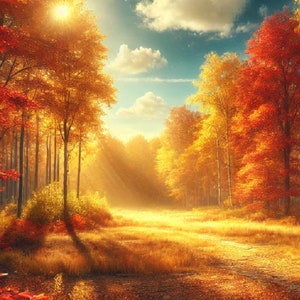 Rice Paper for Decoupage, Autumn Landscape, Mixed Media Supplies, Junk ...