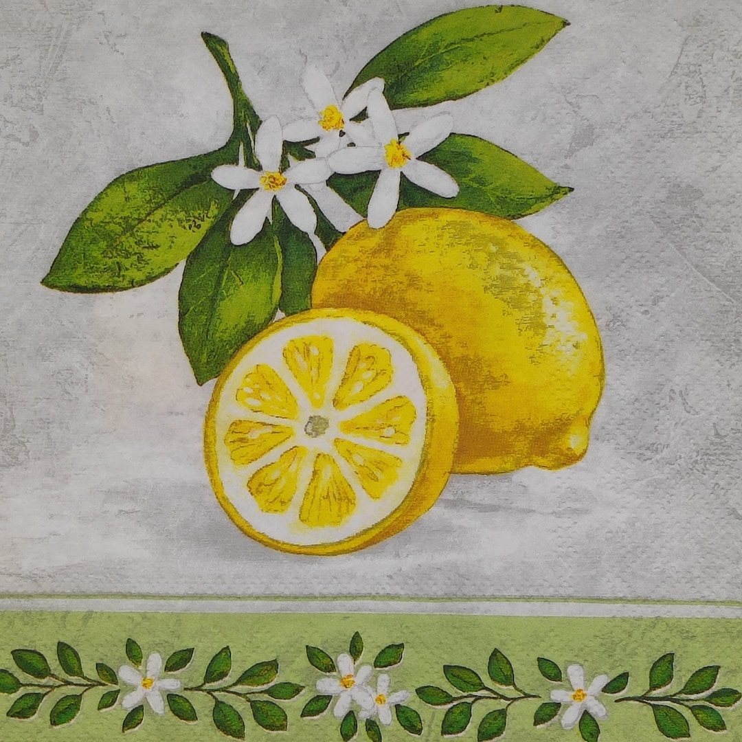 3 Lemons Decorative Paper Napkins Serviettes for Decoupage Craft ...