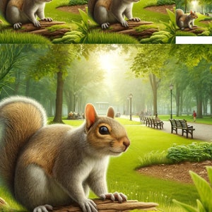 Squirrel in the Park Decorative Rice Paper for Crafts Scrapbooking ...