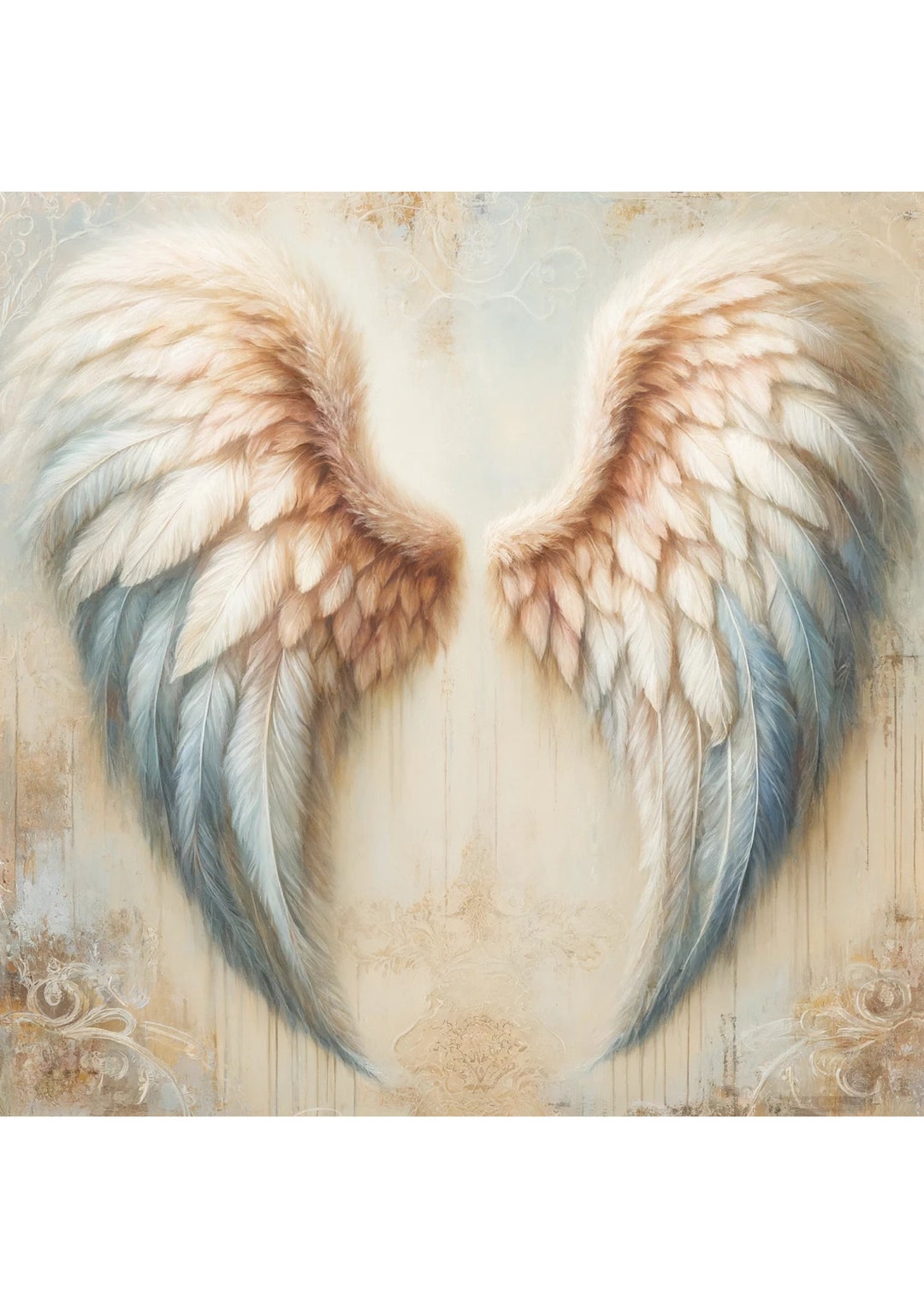 Rice Paper for Decoupage, Angel Wings 1 A4 Full Picture, Unique Rice ...