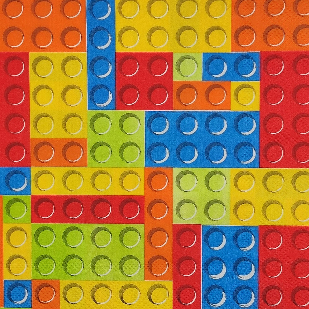 4 Lego Blocks Paper Napkins for Decoupage Craft Collage Journal ...