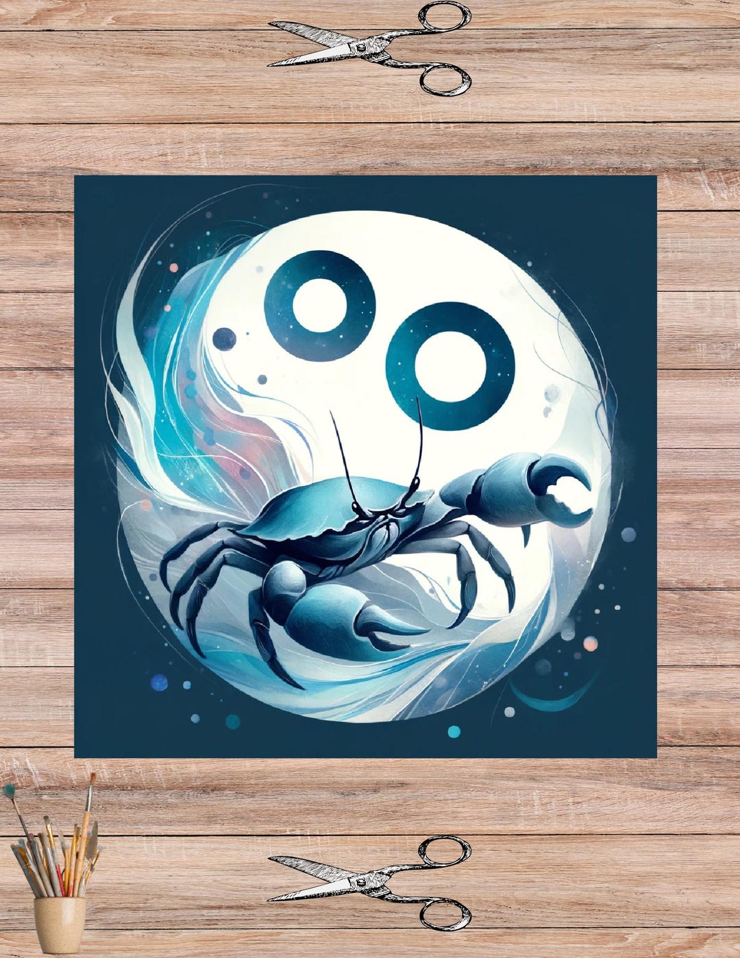 Cancer Zodiac Rice Paper: Celestial Astrology Craft (A4) - Etsy
