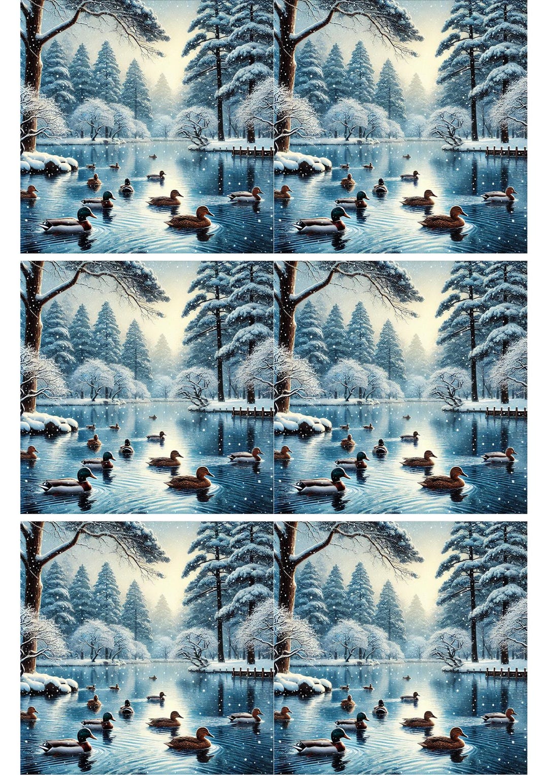 Rice Paper for Decoupage, Ducks on Lake Collage Sheet 1 A4, Scrapbook ...