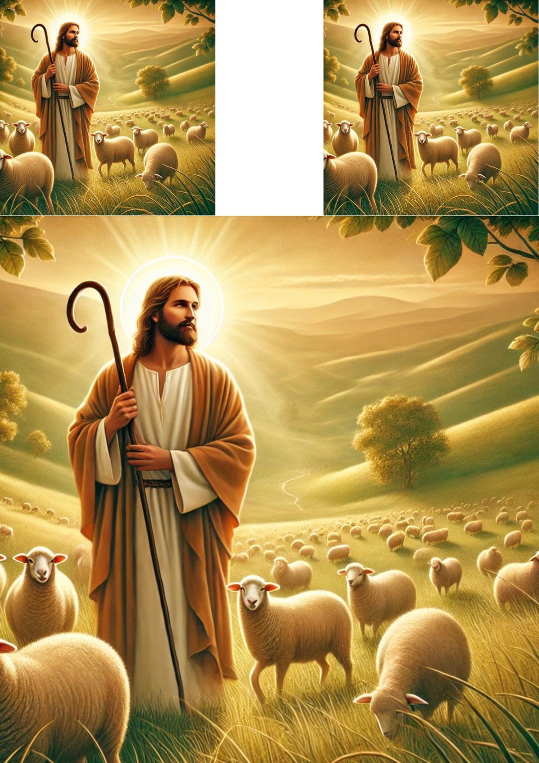 Jesus the Good Shepherd Rice Paper: Christian Decoupage Sheet (A4) - Etsy
