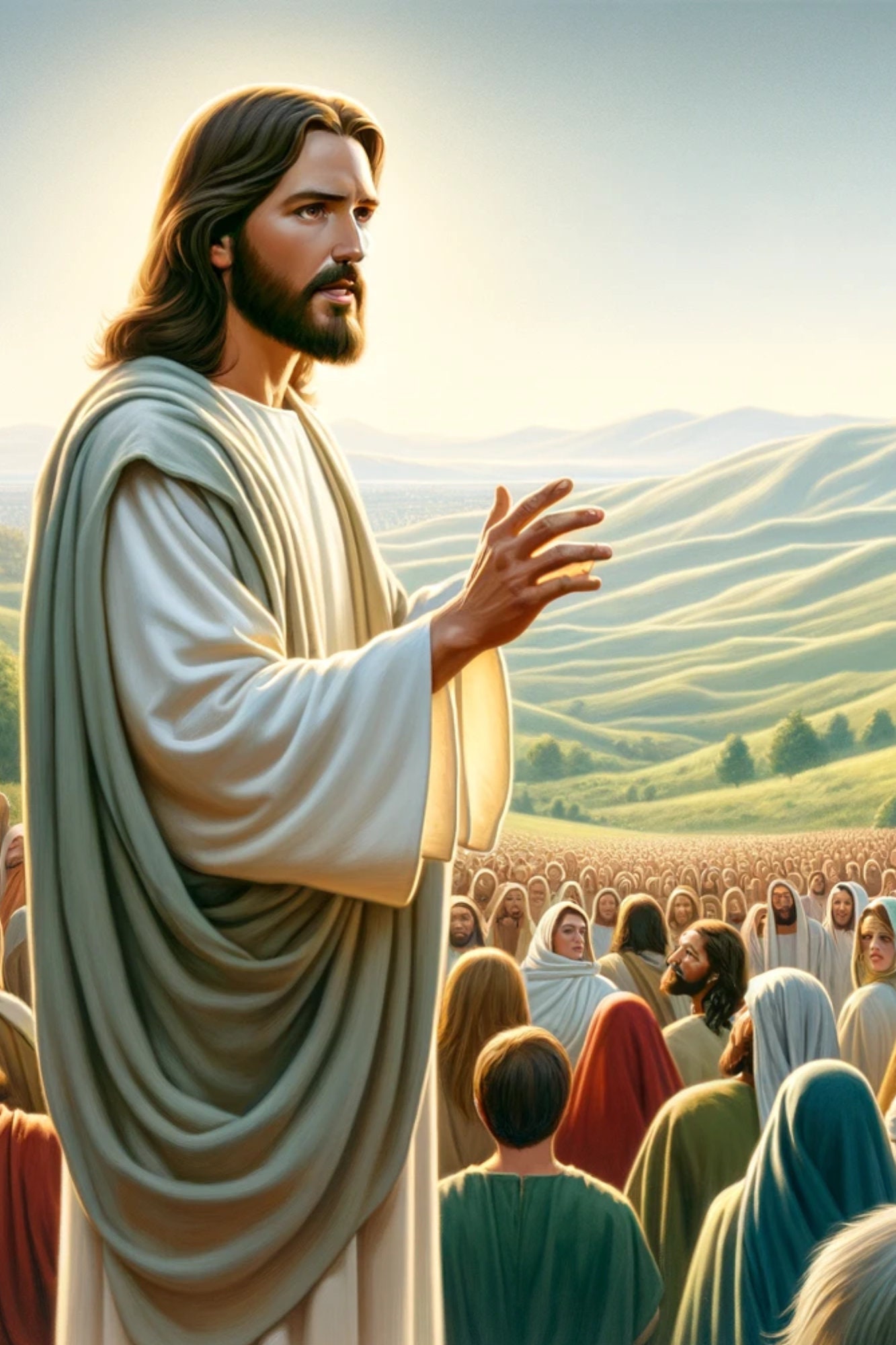 Rice Paper for Decoupage, Jesus on the Mount, Full Rice Paper Picture ...