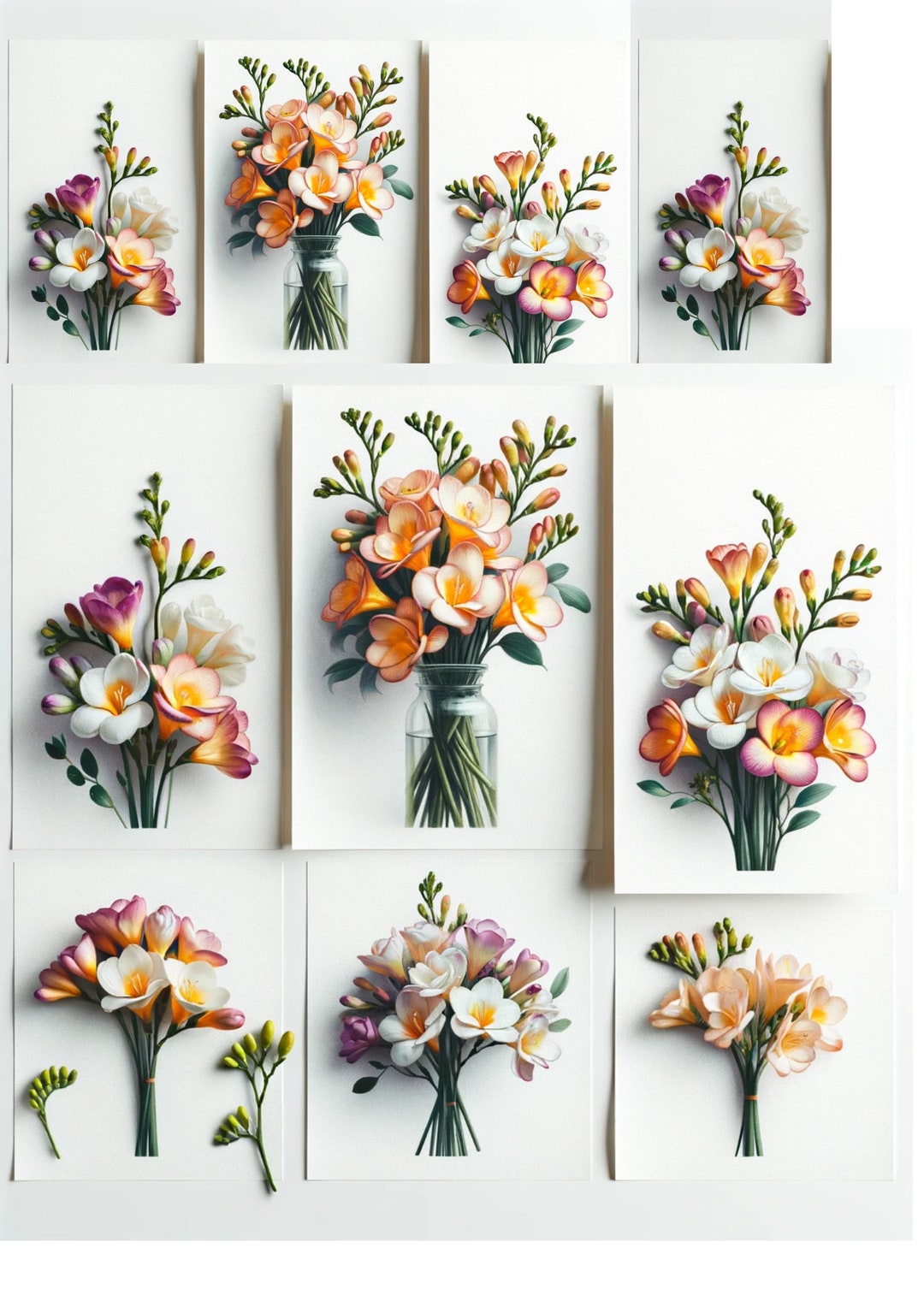 Freesia Bouquet Rice Paper: A4 Decoupage Paper for Scrapbooking - Etsy