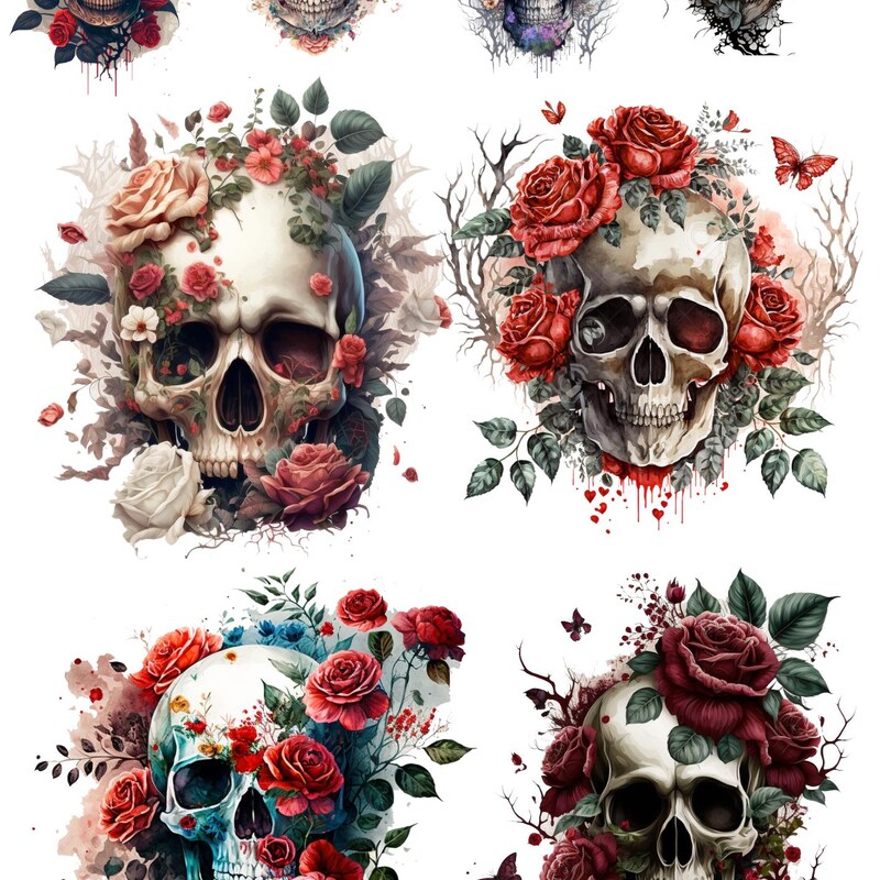 Skull Decoupage - Etsy