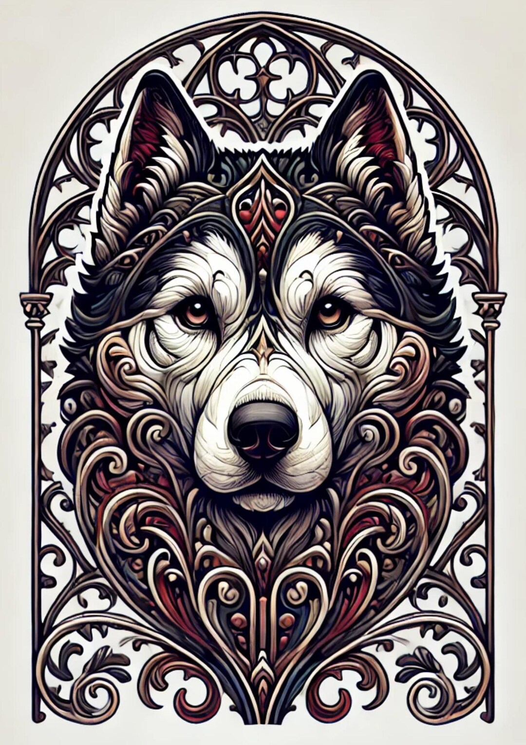 Steampunk Husky Rice Paper - A4 Decoupage Paper, Scrapbooking - Etsy