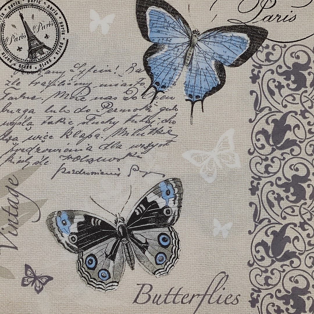 Vintage Butterflies Paris 4 Individual Lunch Paper Napkins for ...
