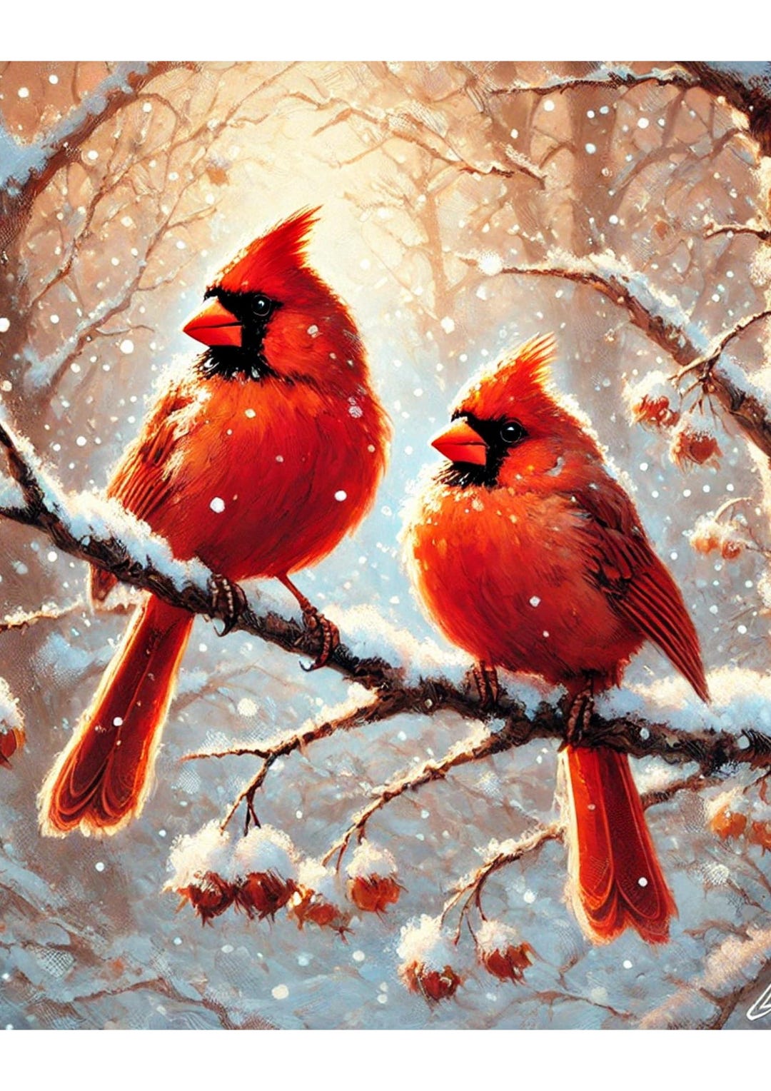 Rice Paper for Decoupage and Crafts, Red Cardinal on Branch, Art ...