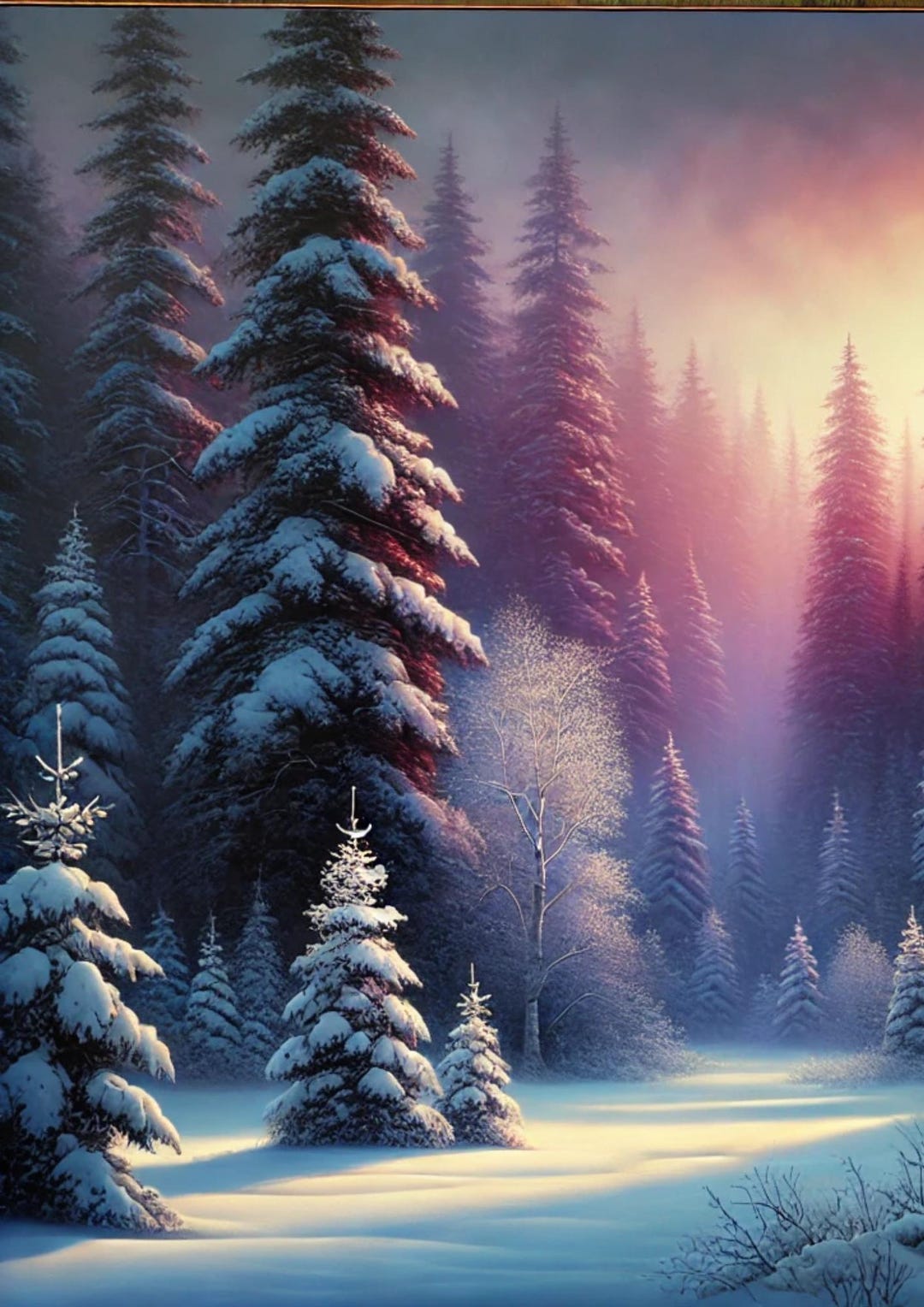 Rice Paper for Decoupage, Snowy Forest, 1 A4 Single Sheet, Printable ...