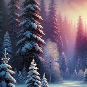 Rice Paper for Decoupage, Snowy Forest, 1 A4 Single Sheet, Printable ...