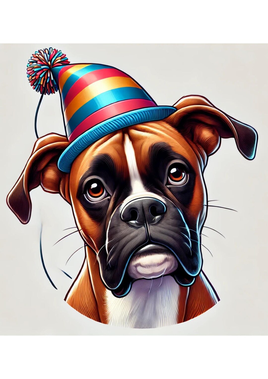 Boxer Dog Rice Paper: Funny Hat Decoupage, Scrapbooking (A4) - Etsy