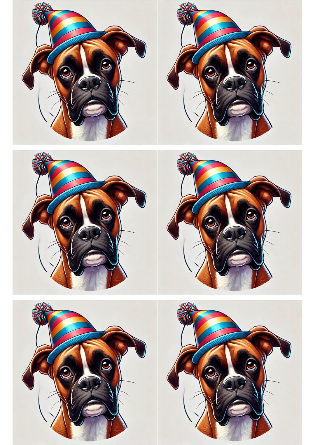 Boxer in Hat Collage Sheet 1 A4, Rice Paper for Decoupage, Art Journal ...