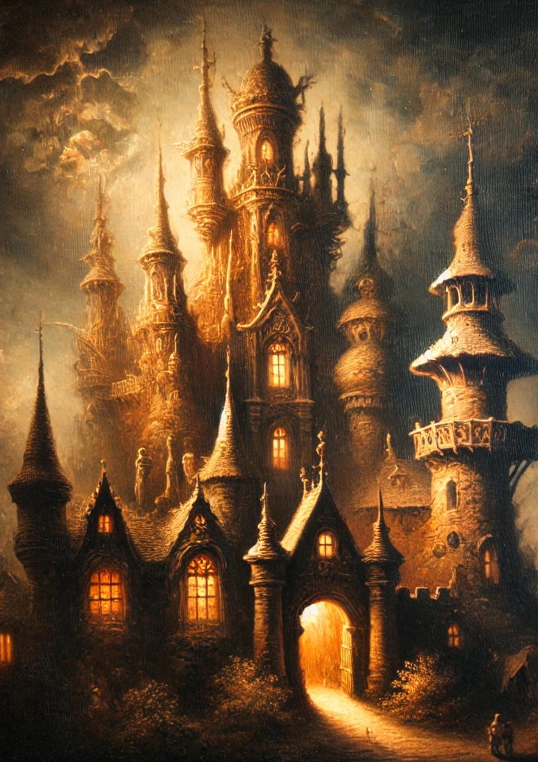 Magic Castle Rice Paper, Mystical Castle Decoupage Paper A4 Size ...